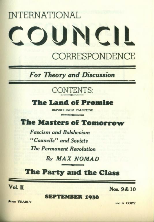 International Council Correspondence Volume 2, Number 9-10 | libcom.org